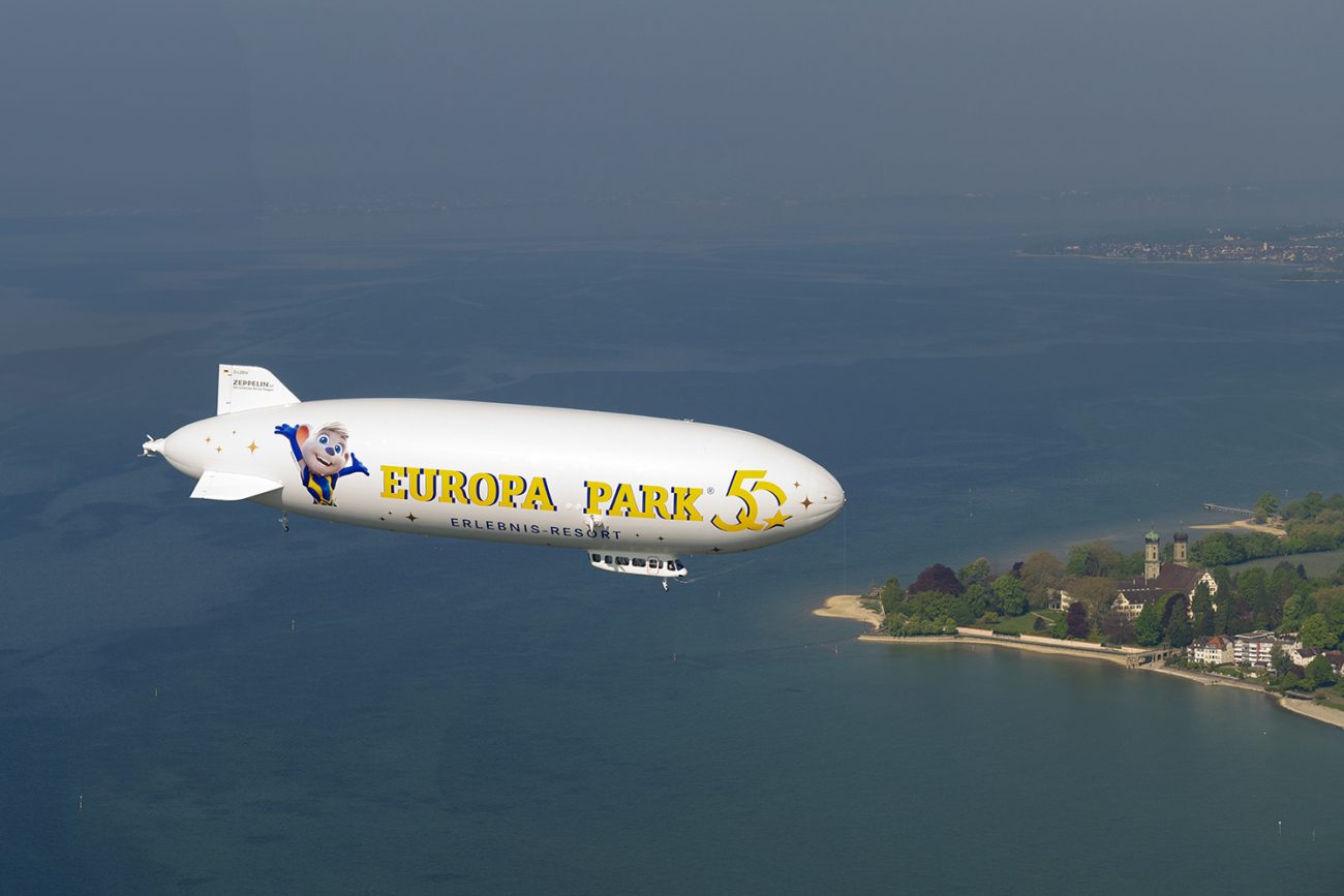 Werbearchitektur Europapark Zeppelin - Kasper GmbH